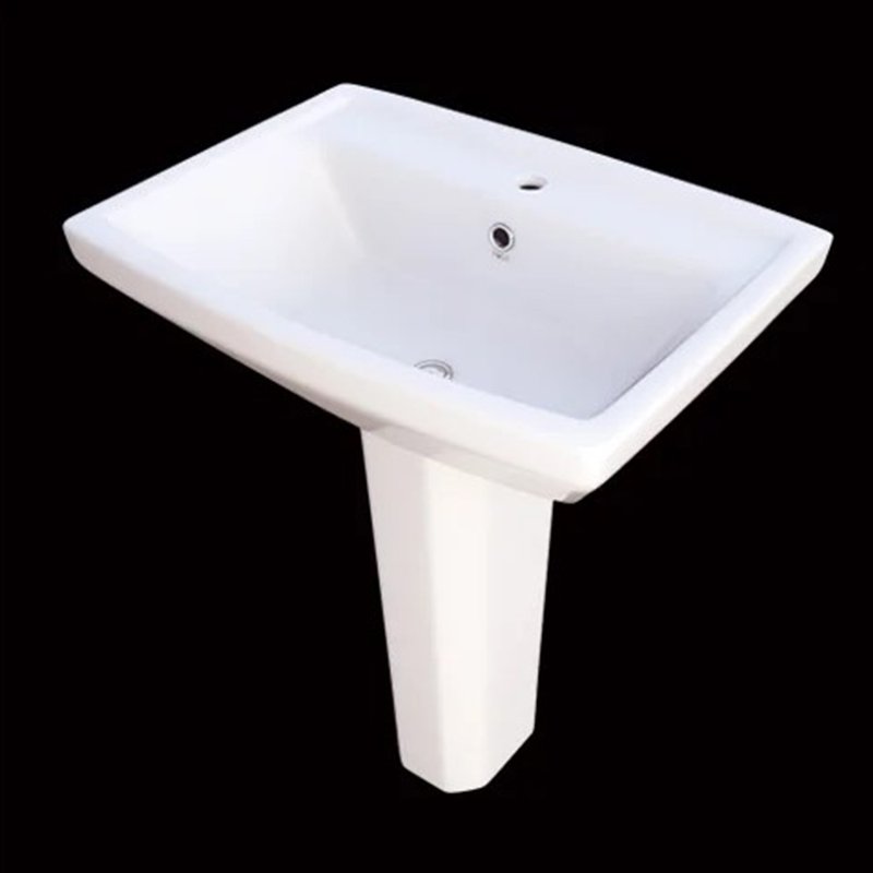 GRACELIA Wash Basin (50cm) with Pedestal (ROSA) - ConstructionMart