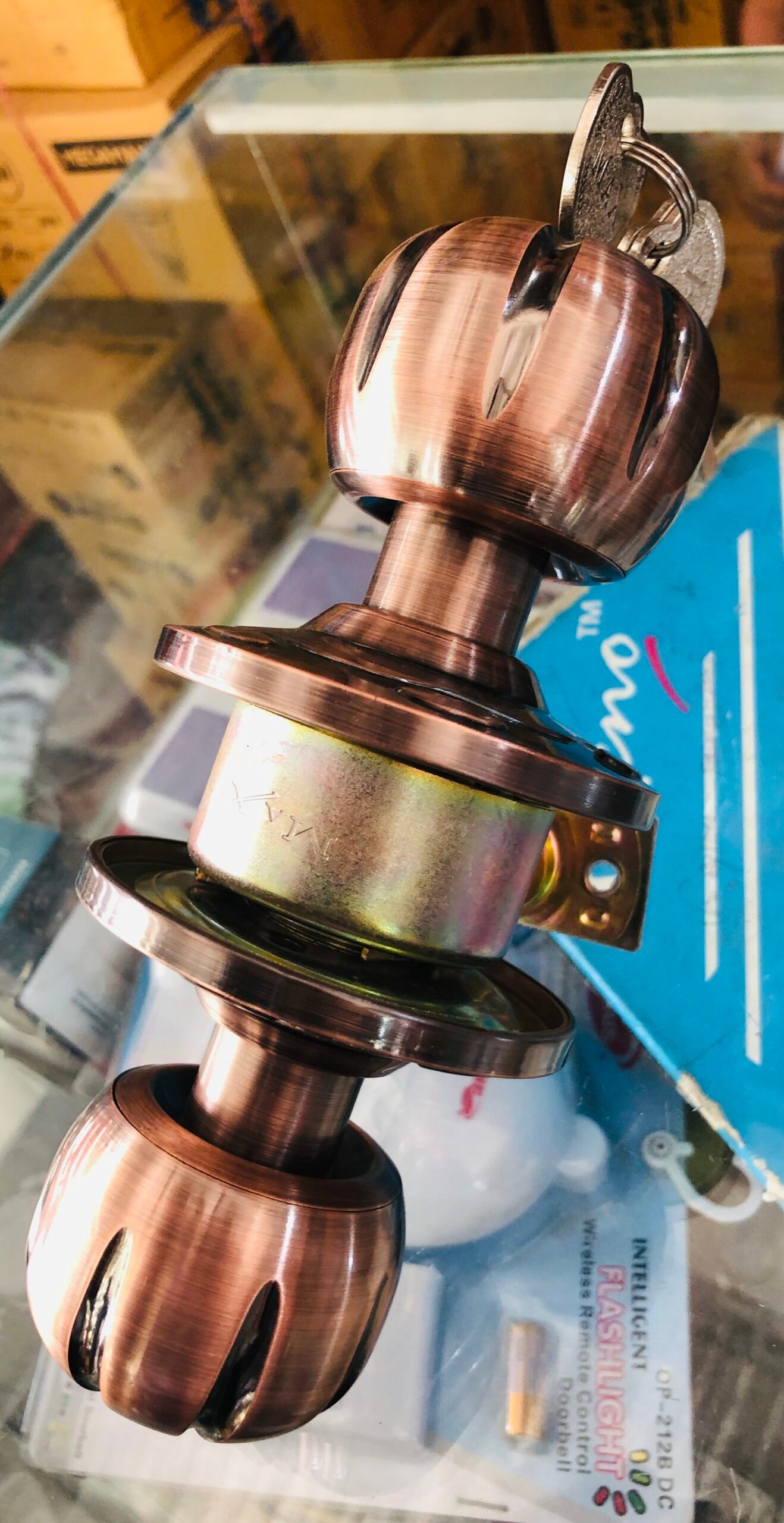 ANA Gold Round Lock - ConstructionMart