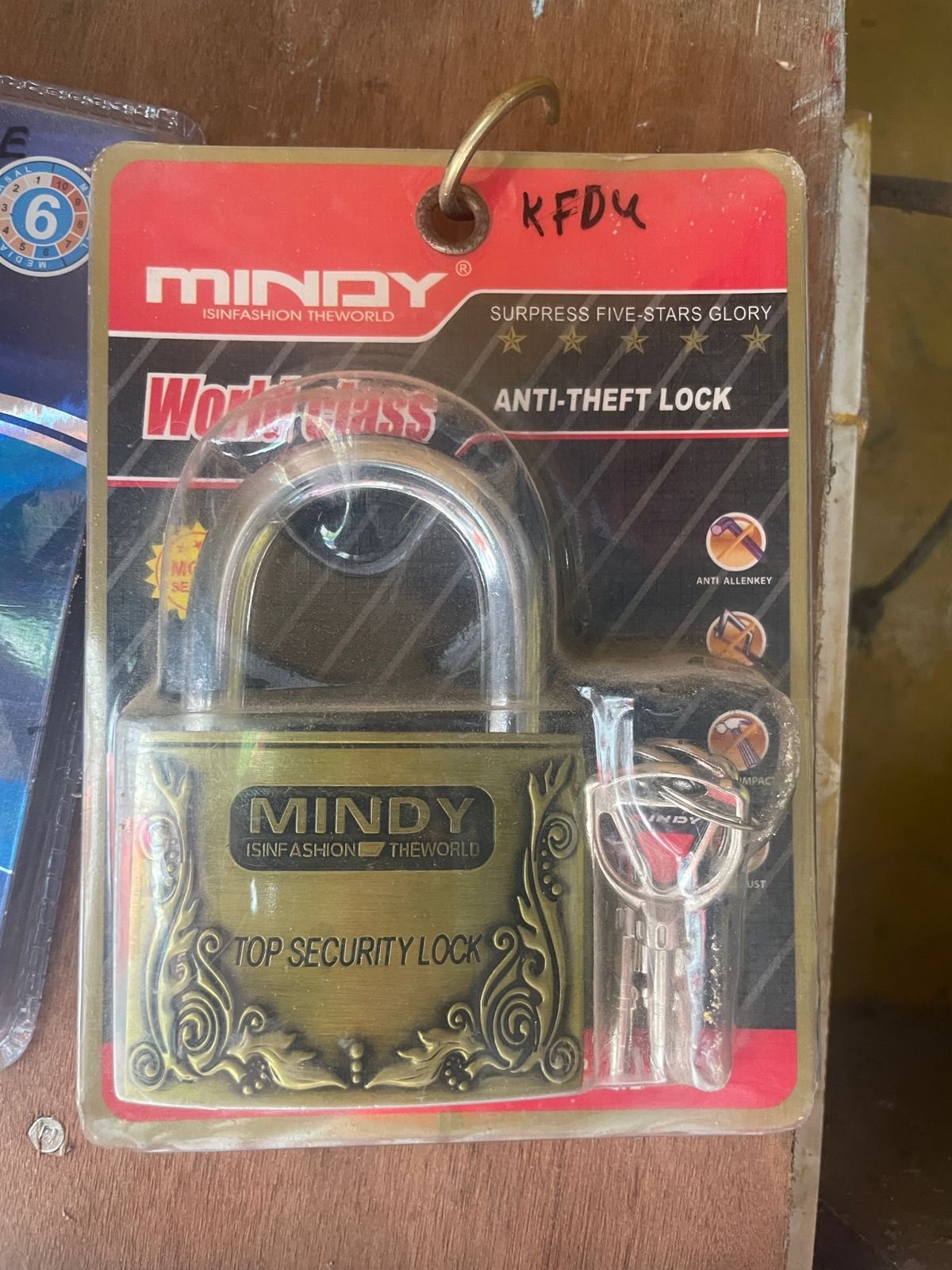 Mindy High Security Anti-Theft Hard Steel Key Padlock - ConstructionMart