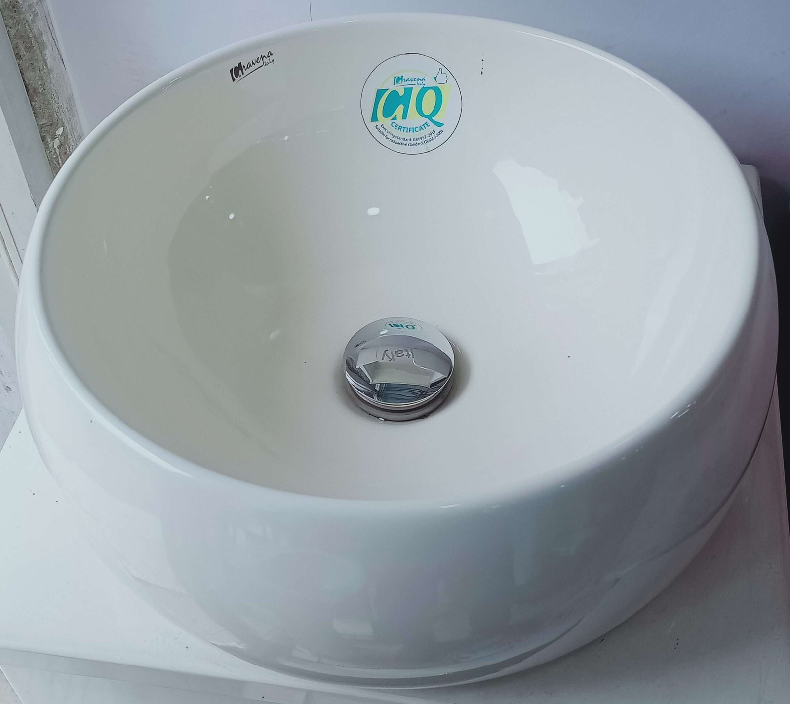 GRAVENA WHITE ROUND TOP BASIN - ConstructionMart