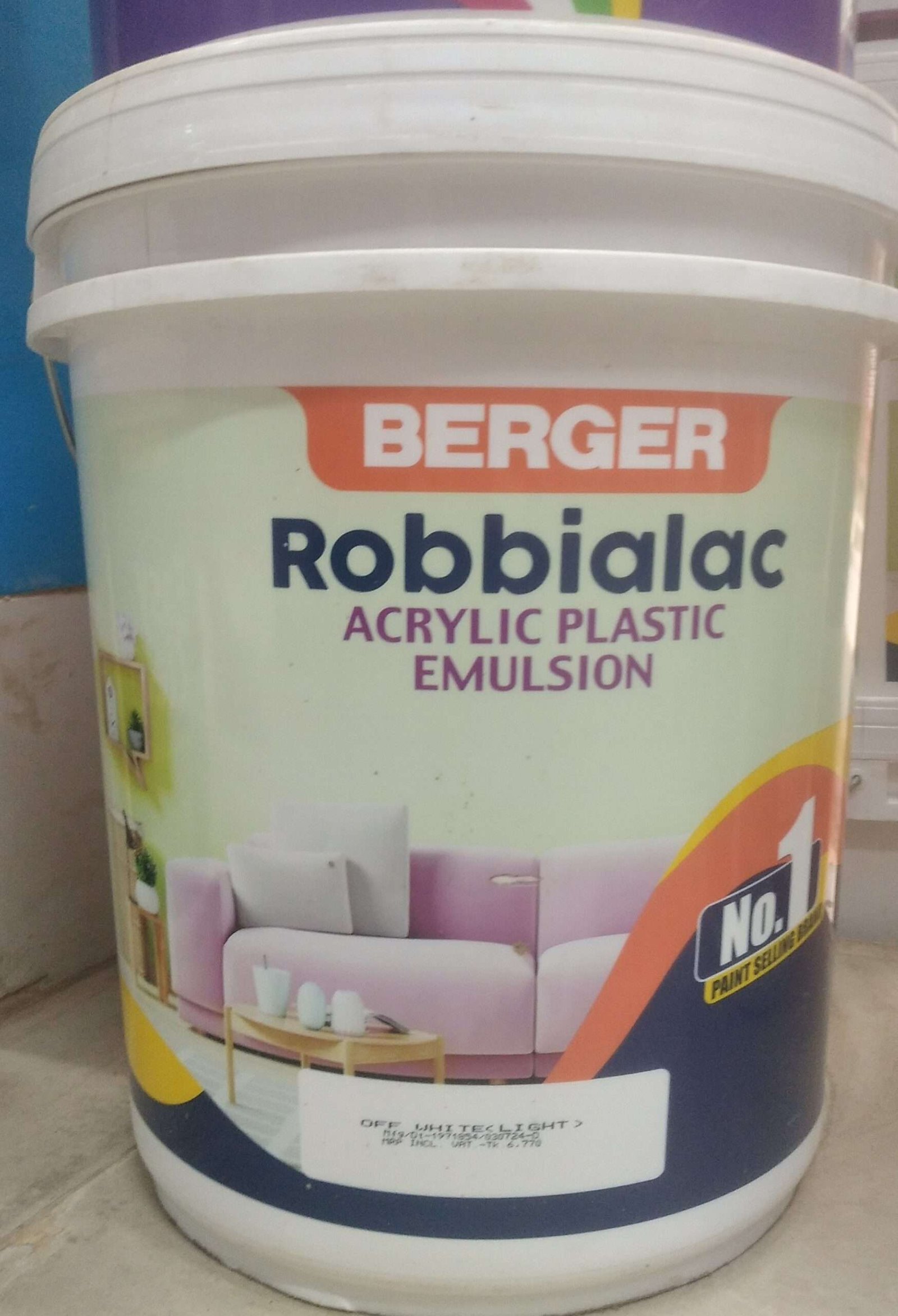 Berger Robbialac Acrylic Plastic Emulsion - ConstructionMart