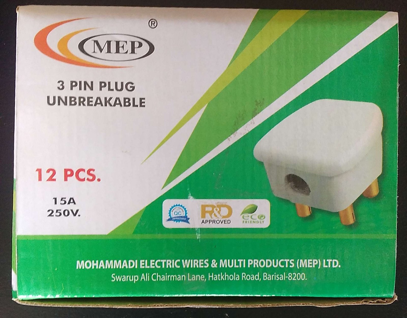 Mep 3 Pin Plug Unbreakable - ConstructionMart