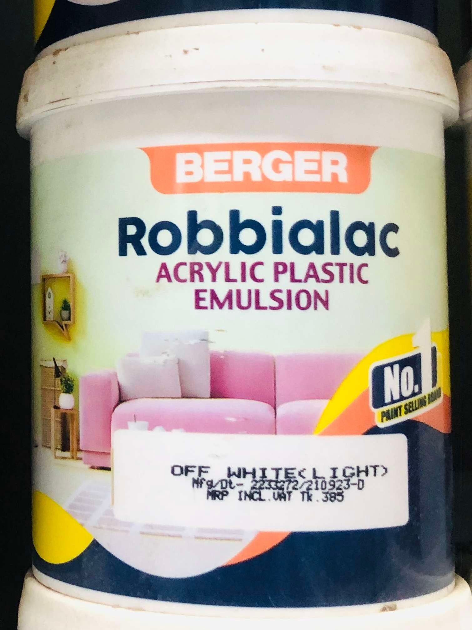 Berger Acrylic Plastic Emulsion paint - ConstructionMart