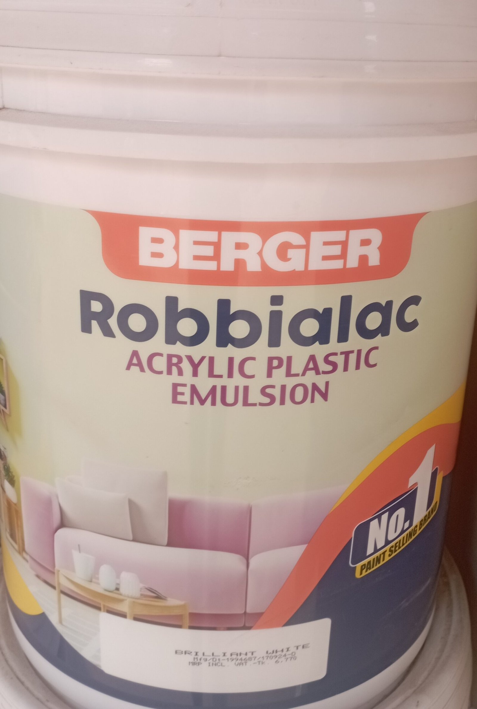 Berger paint Robbialac Acrylic Plastic Emulision - ConstructionMart