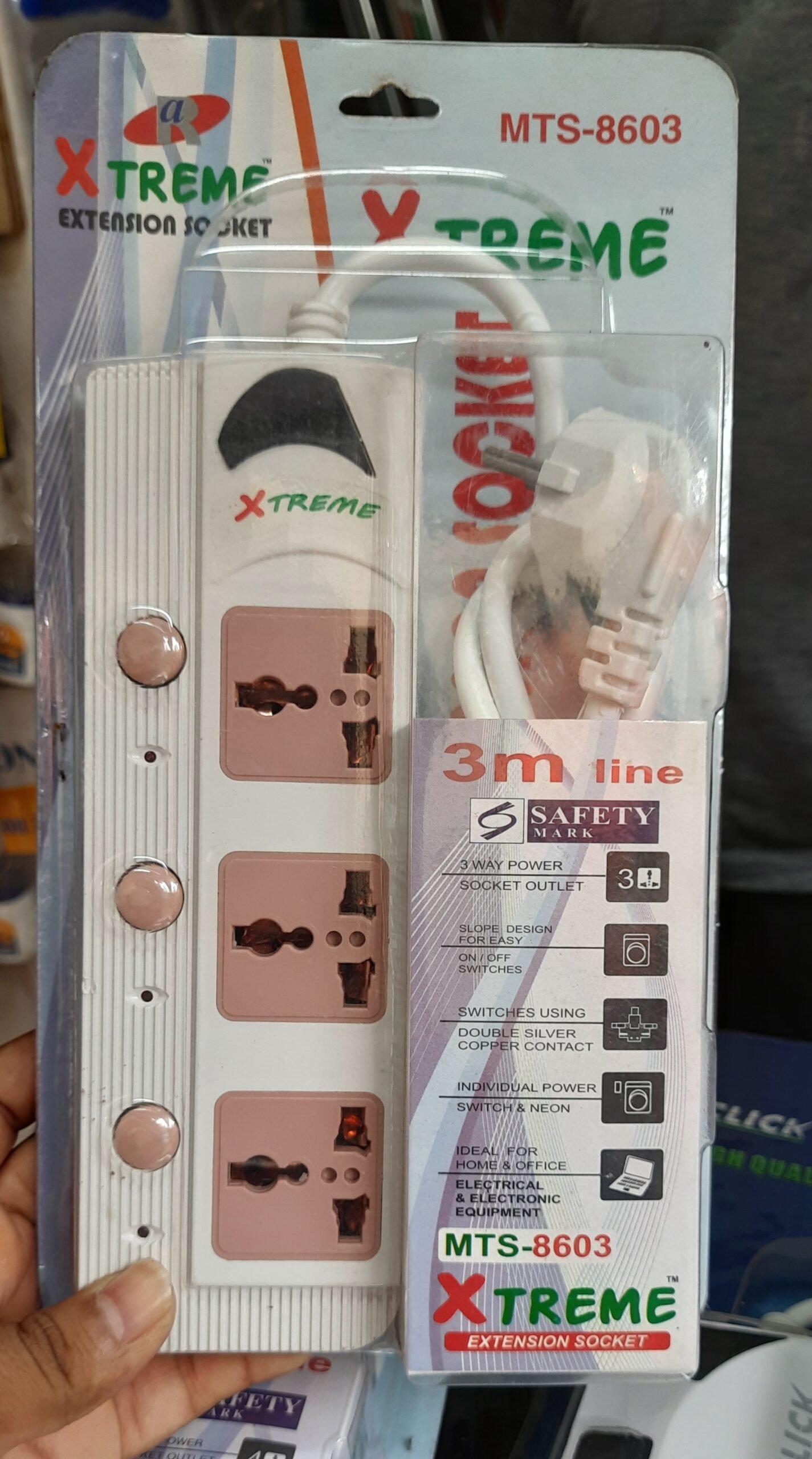 XTREME Extension Socket (3 Pin) - ConstructionMart