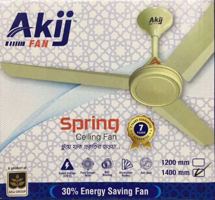 Akij Ceiling Fan 56 Inch Spring Model 320 rpm, - ConstructionMart