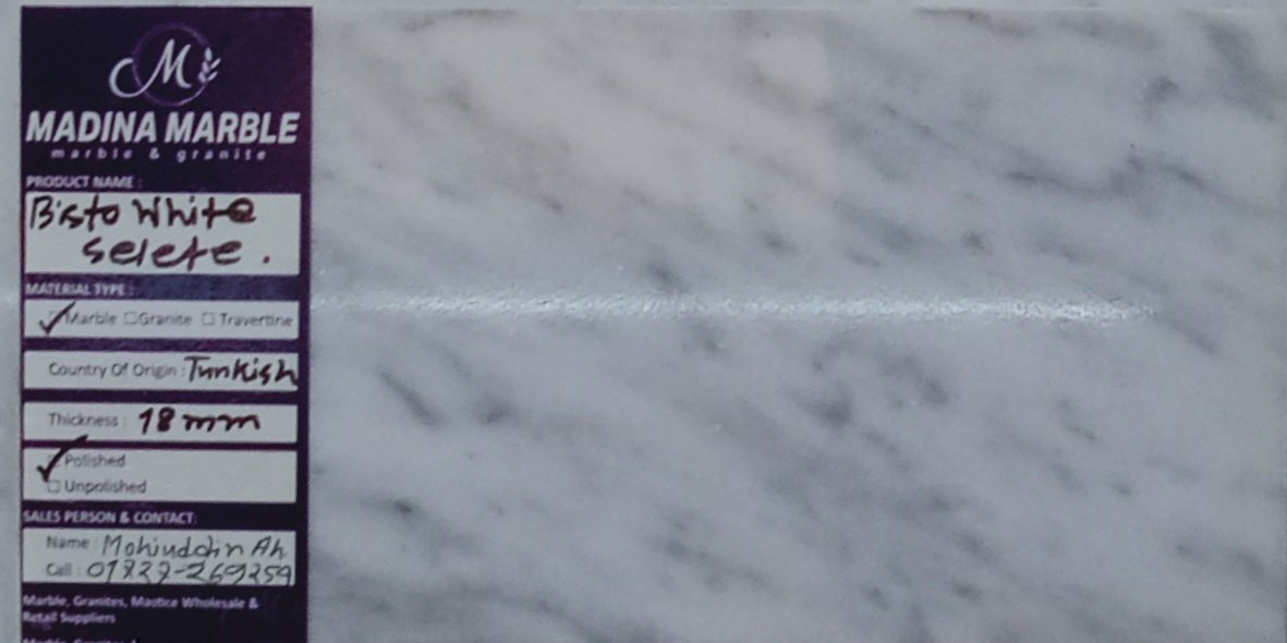 Madina Bisto White Select Marble - ConstructionMart