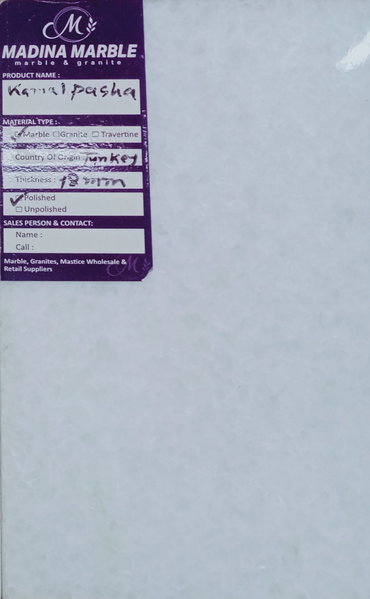 Madina Kamal Pasha Marble - ConstructionMart