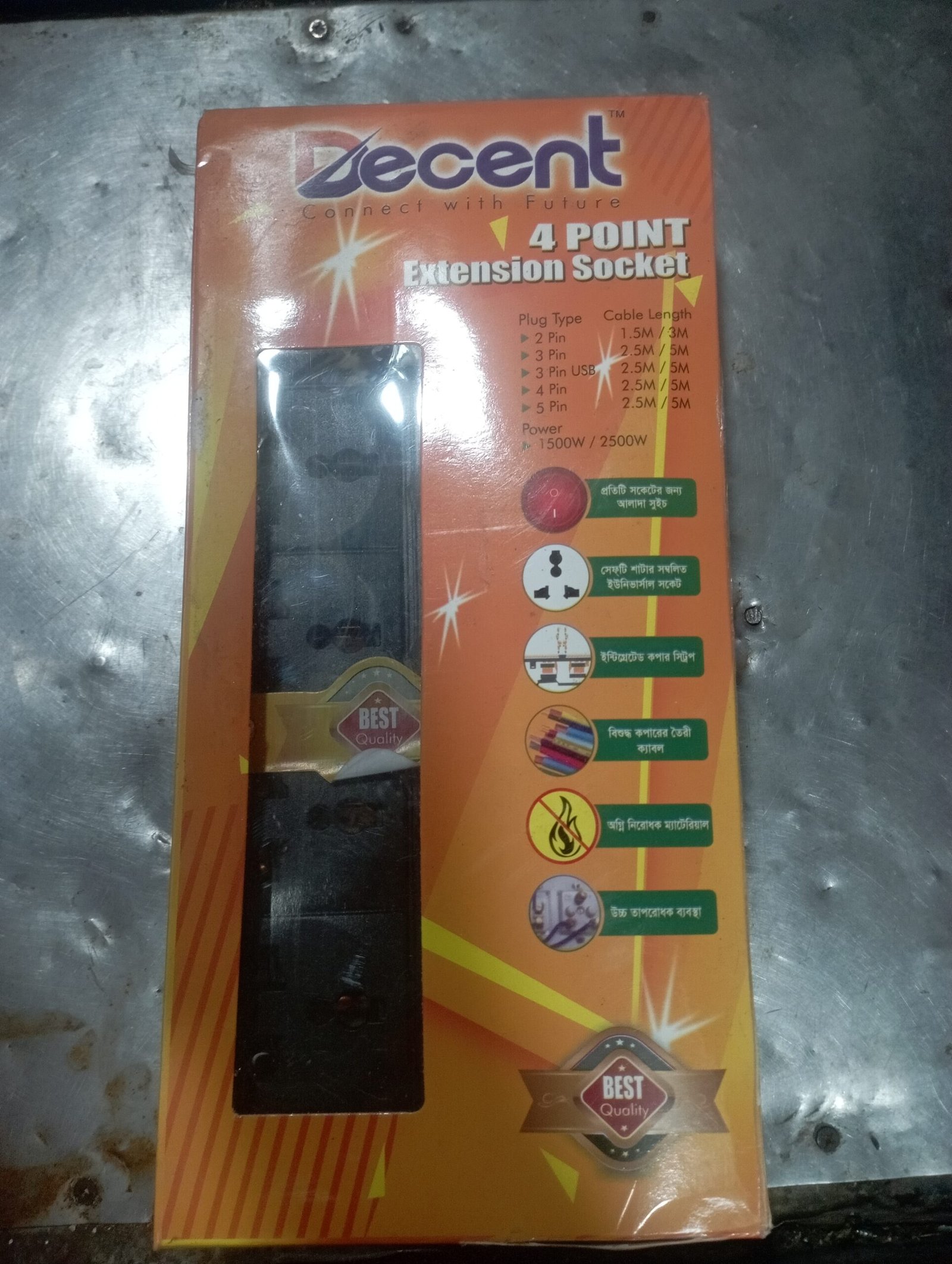 Decent 4 Point Extension Socket - ConstructionMart