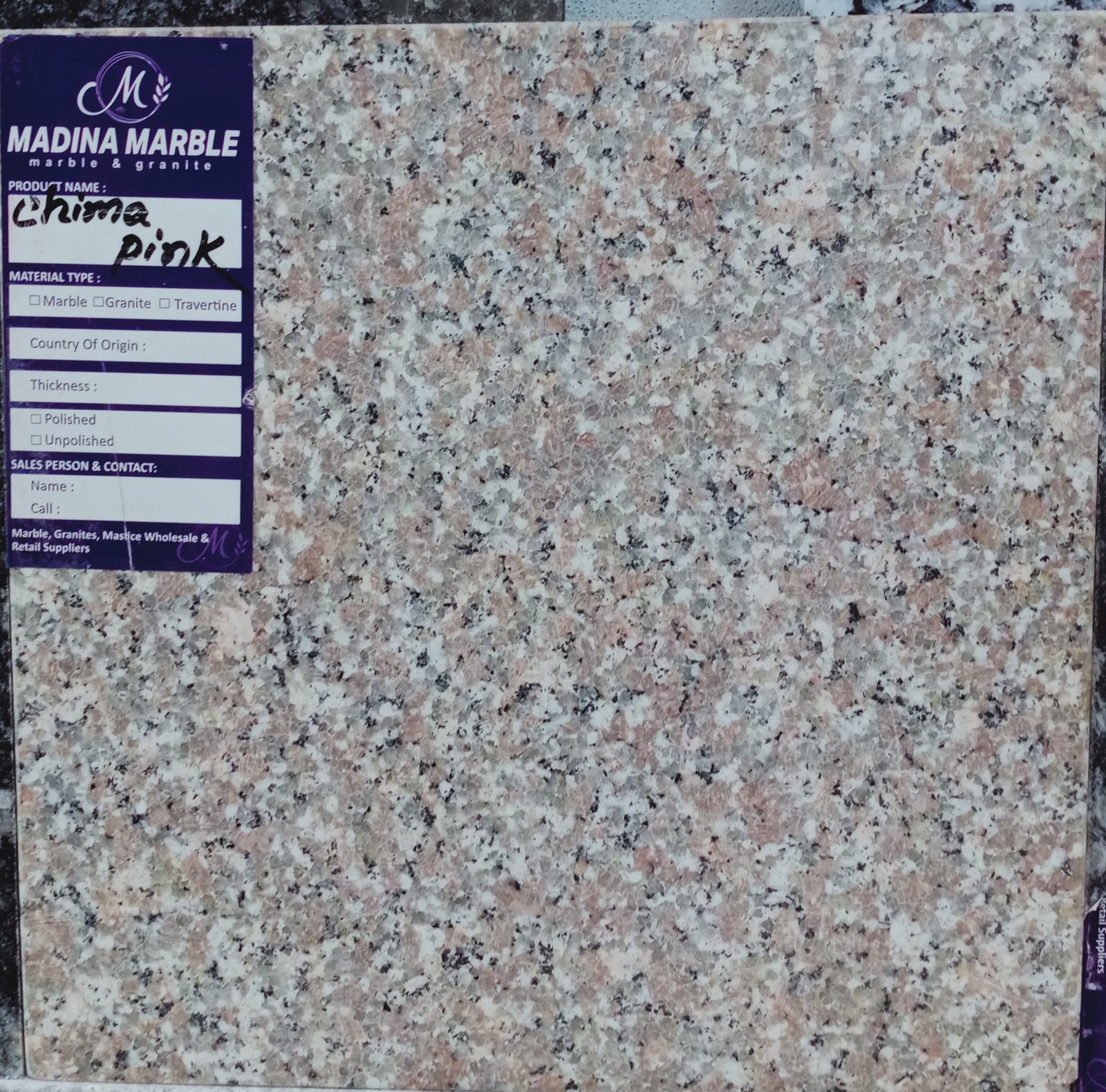 Madina Chima Pink Marble - ConstructionMart