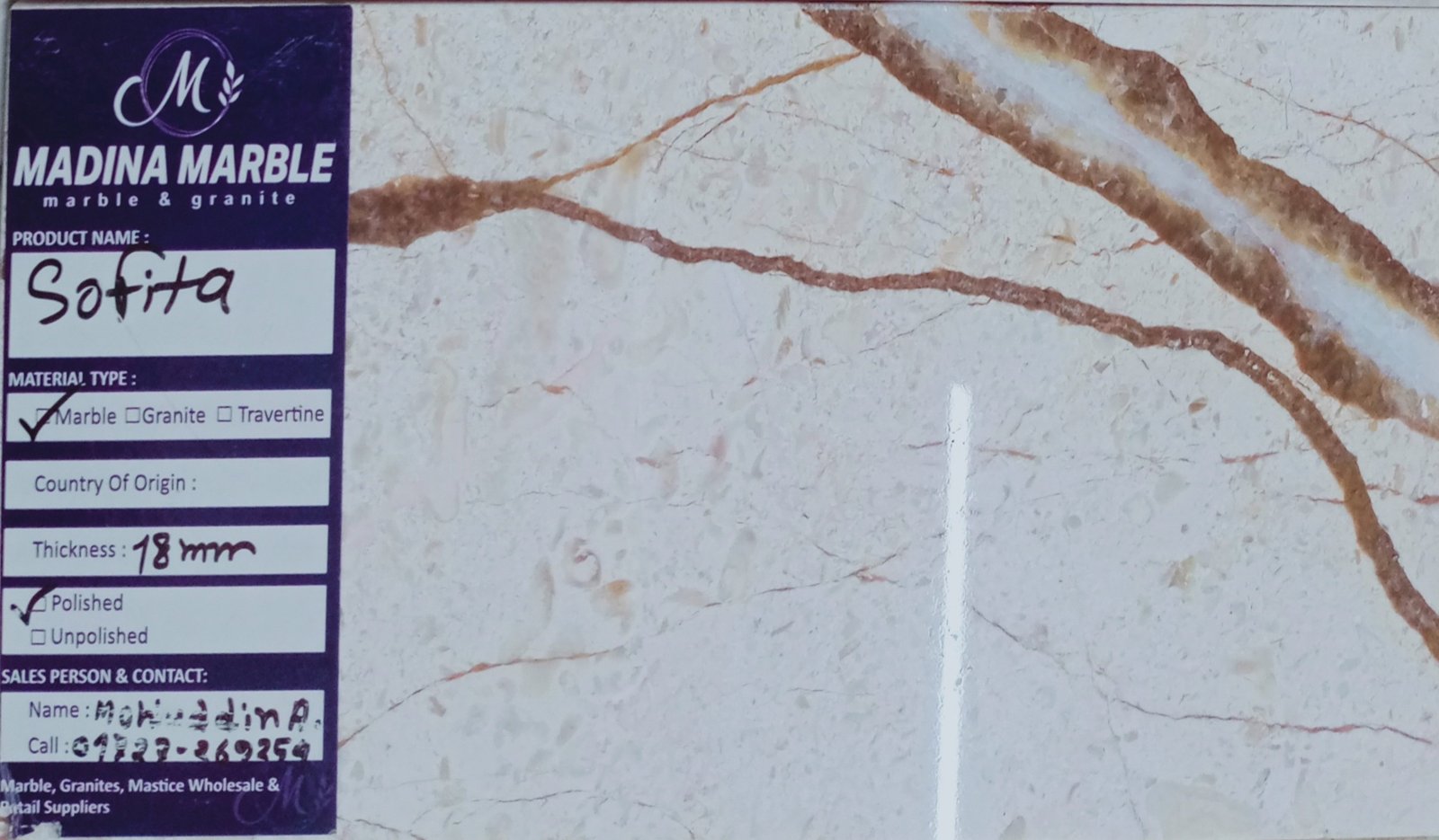 Madina Sofita Marble - ConstructionMart