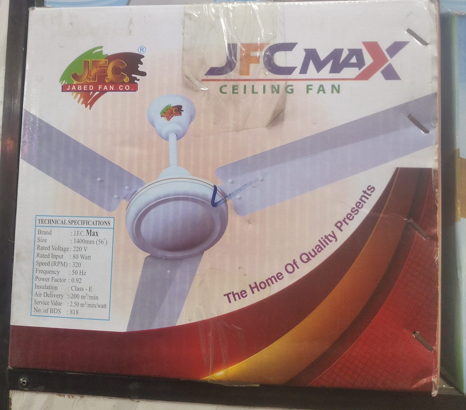 JFC Max Ceiling Fan - ConstructionMart