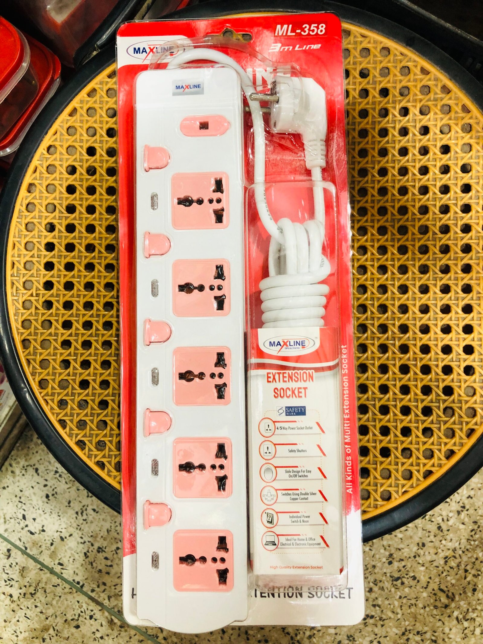 Max line Extension socket ML-358 - ConstructionMart