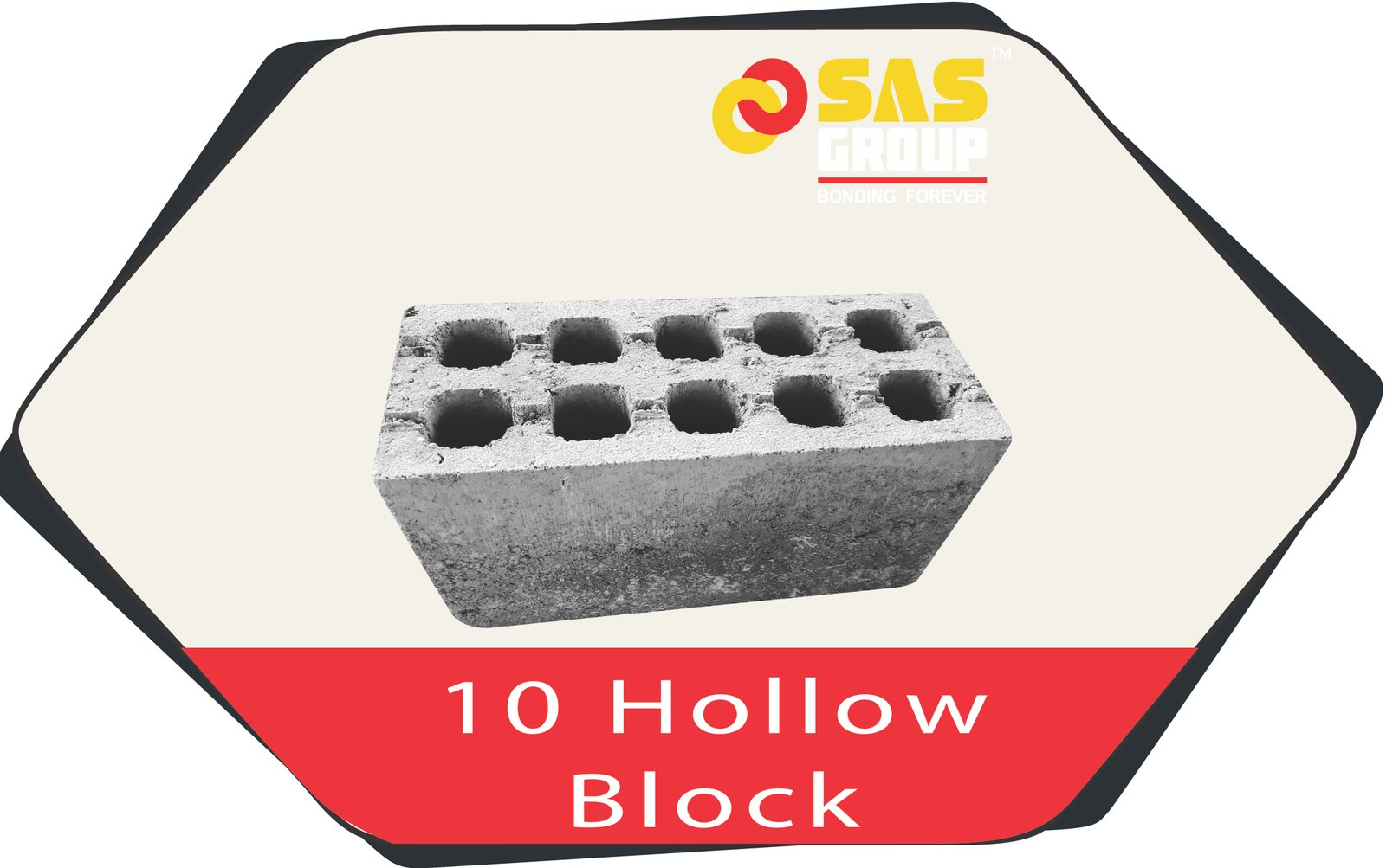 SAS 10 Hollow Concrete Block by M/S Rahma Iron - ConstructionMart