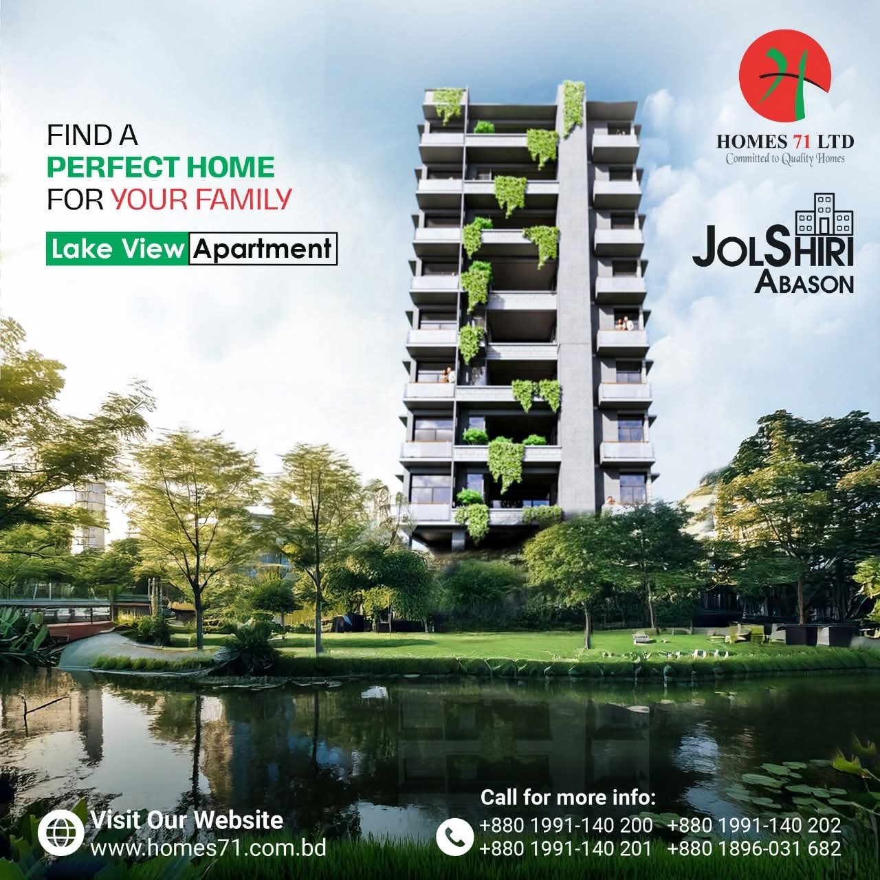 Luxurious South Facing Apartments at Jolshiri Abashon - ConstructionMart