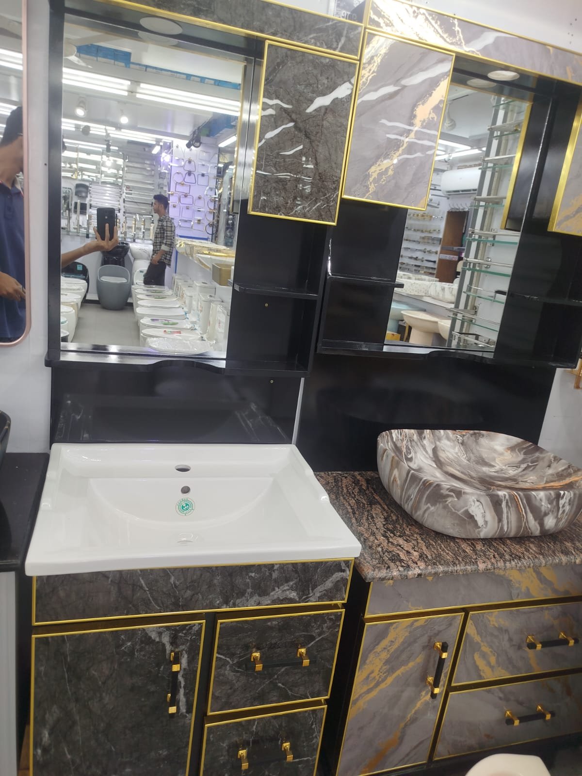 Full Basin Set with Mirror - ConstructionMart