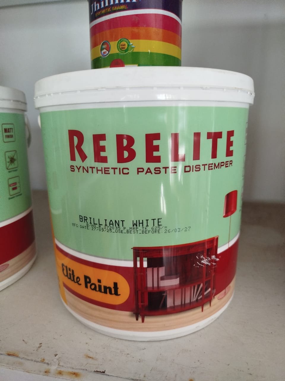 Rebelite Synthetic Paste Distemper (Brilliant White) - ConstructionMart