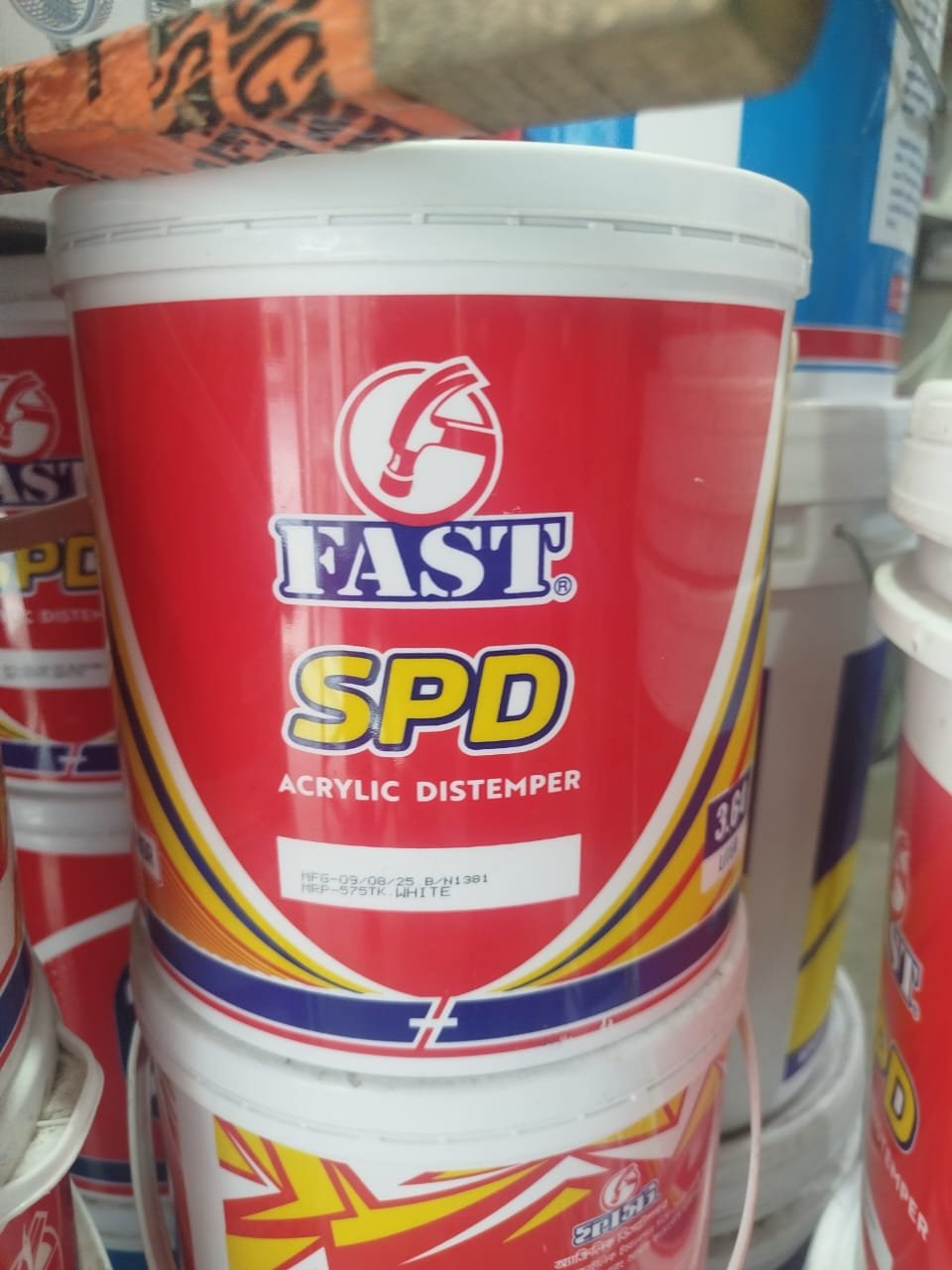FAST SPD Acrylic Distemper (white-3.6L) - ConstructionMart