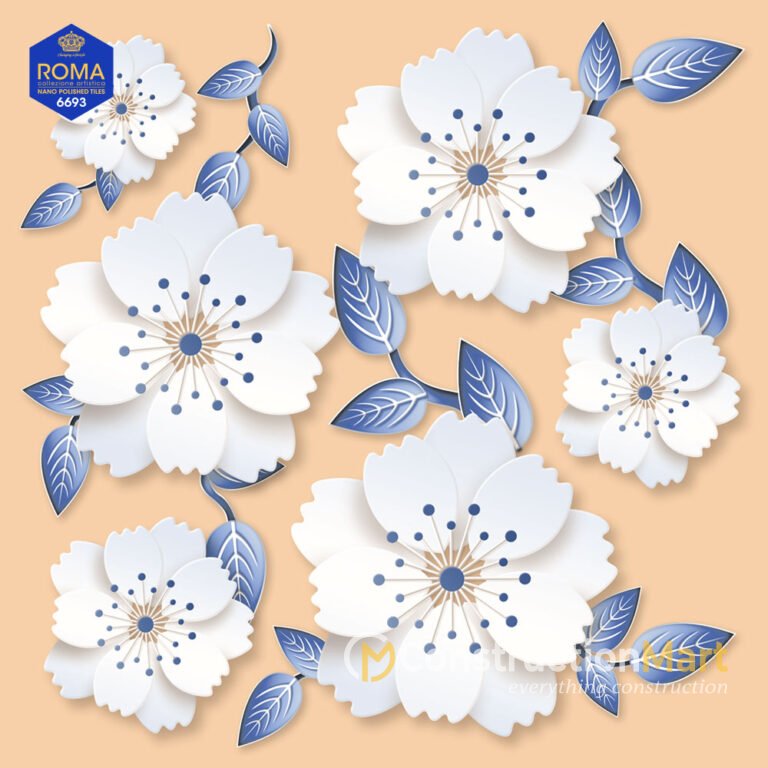 Roma Tiles ( SAKURA GRAY ) Flower - ConstructionMart